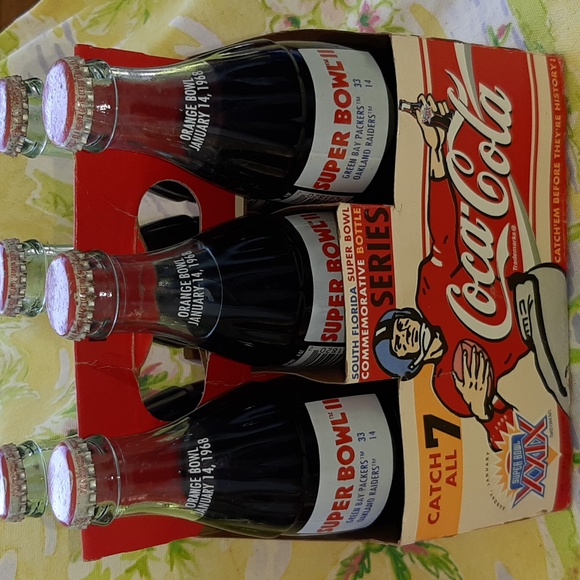 Coca Cola | Other | South Florida Super Bowl 6 Pack Coke Glass Bottles ...